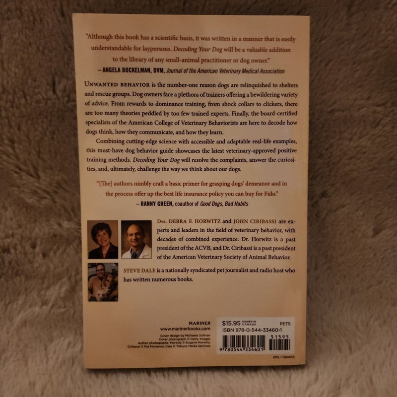 Decoding Your Dog by Amer. Coll. Amer. Coll. of Veterinary Behaviorists ...