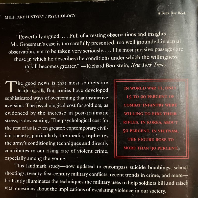 On Killing by Dave Grossman, Hardcover | Pangobooks