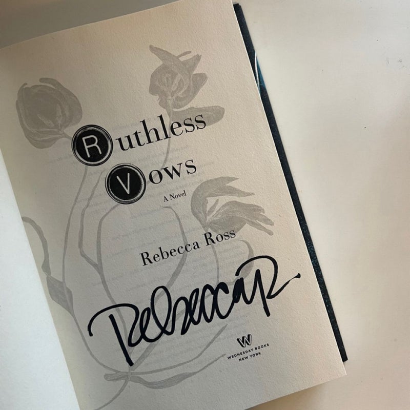 Signed edition - Ruthless Vows by Rebecca Ross, Hardcover | Pangobooks