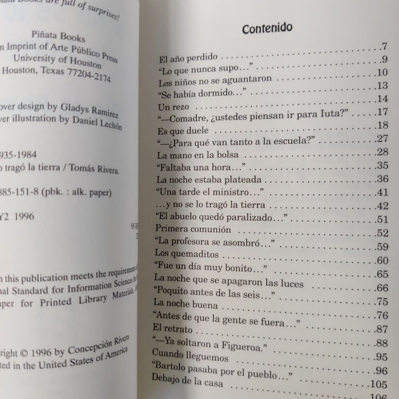 Y No Se lo Tragó la Tierra / and the Earth Did Not Devour Him by Tomás ...