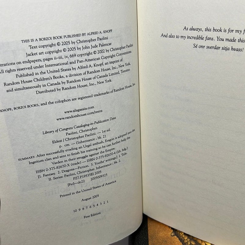 Eldest (First Edition) & Brisingr (The Inheritance Cycle Series, Book 2 ...