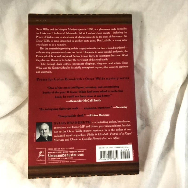 Oscar Wilde and the Vampire Murders by Gyles Brandreth, Paperback ...