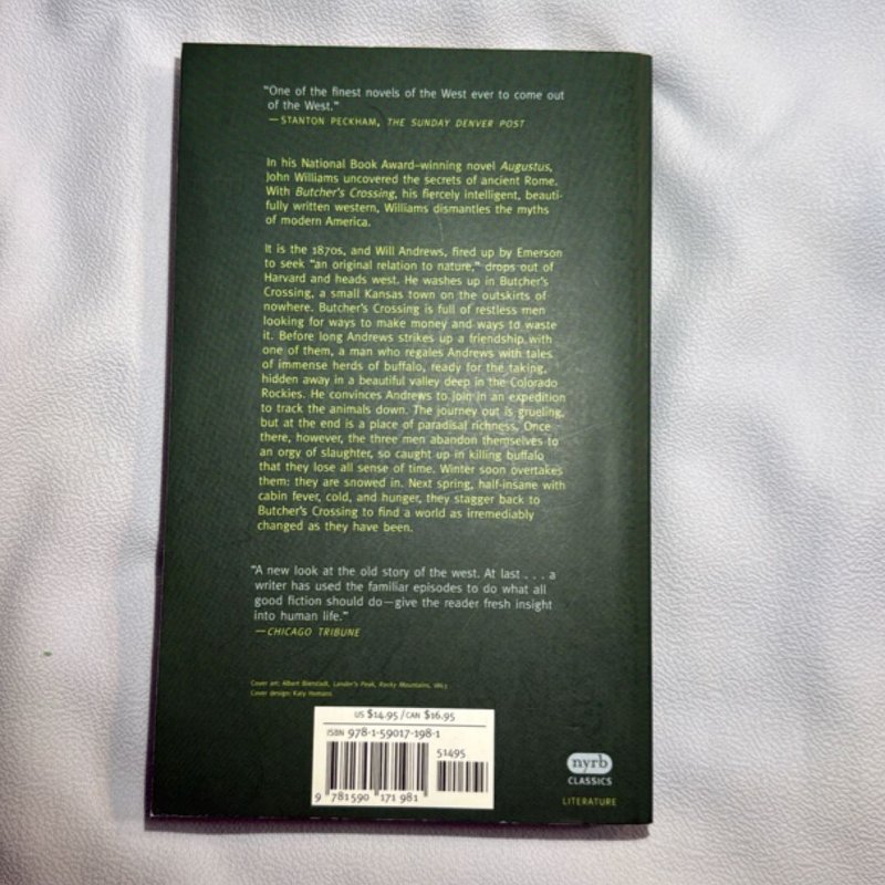 Butcher's Crossing by John Williams; Michelle Latiolais (Introduction ...