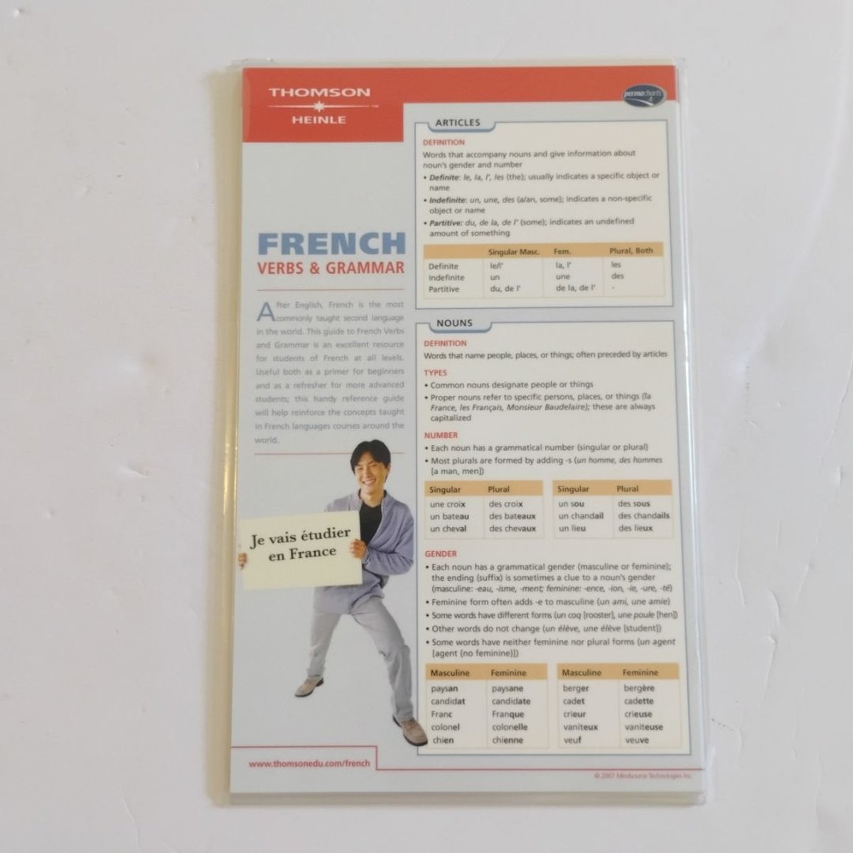 French Grammar Chart by PERMACHARTS
