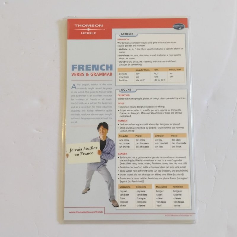 French Grammar Chart by PERMACHARTS