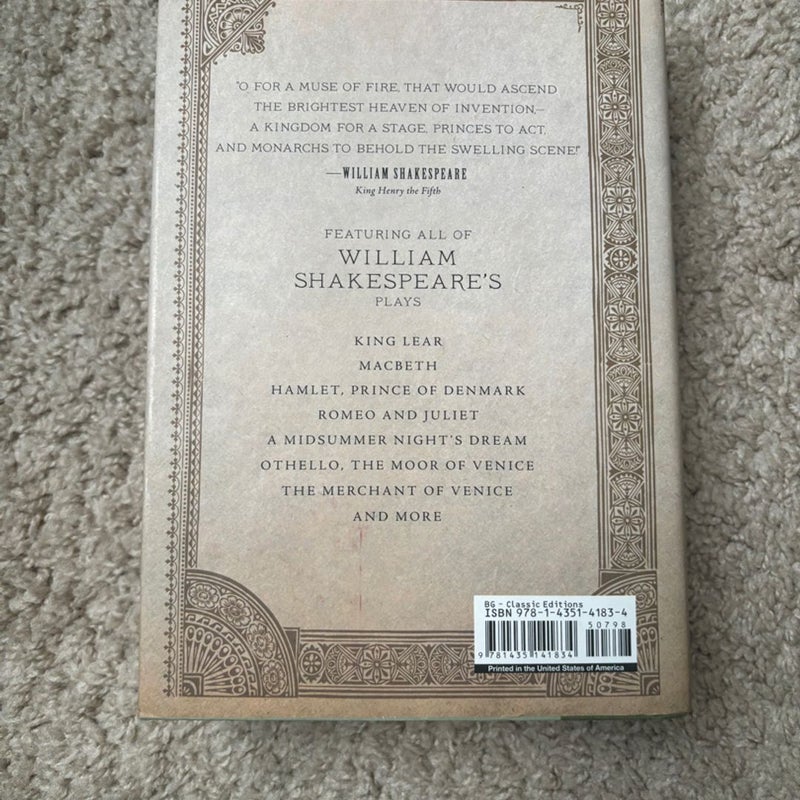 William Shakespeare Complete Plays by William Shakespeare, Hardcover ...