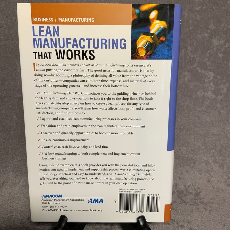 Lean Manufacturing That Works by Bill Carreira