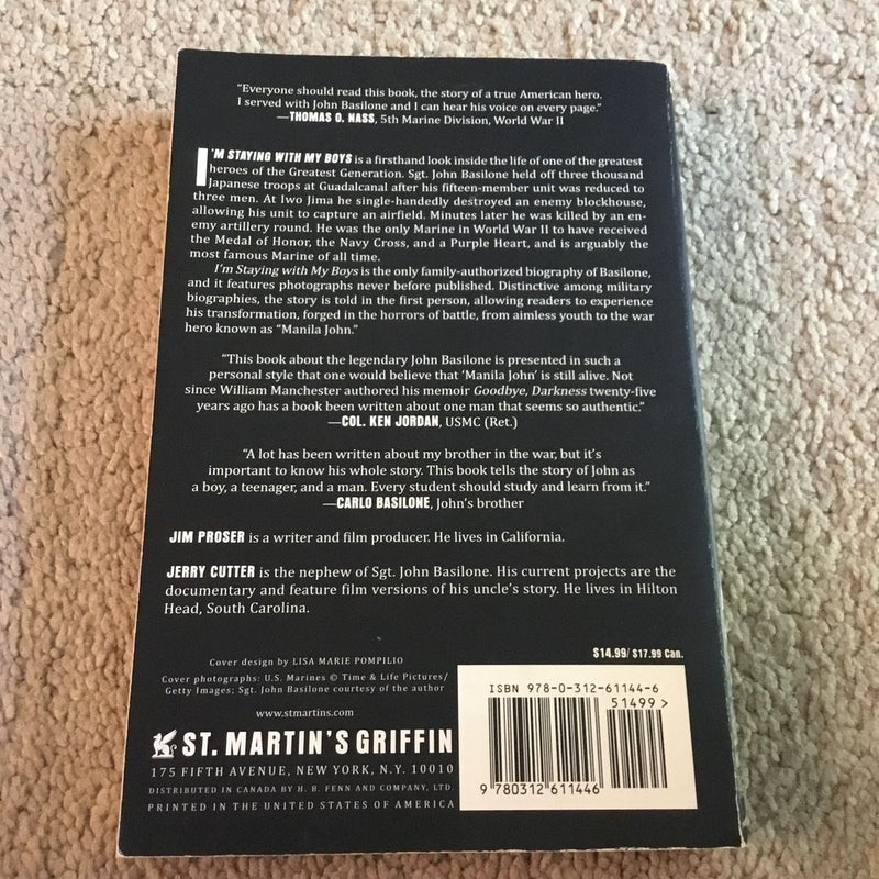 I'm Staying with My Boys by Jim Proser, Jerry Cutter