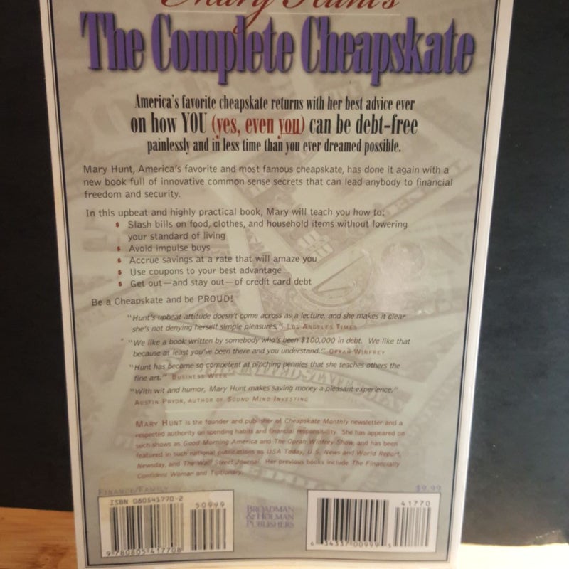 The Complete Cheapskate by Mary Hunt, Paperback | Pangobooks