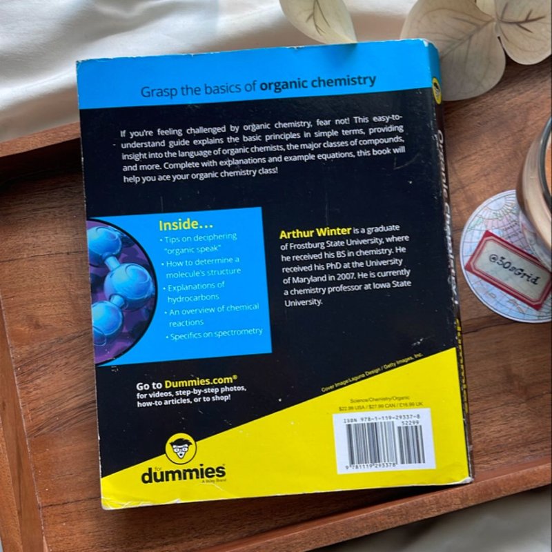 Organic Chemistry I for Dummies by Arthur Winter