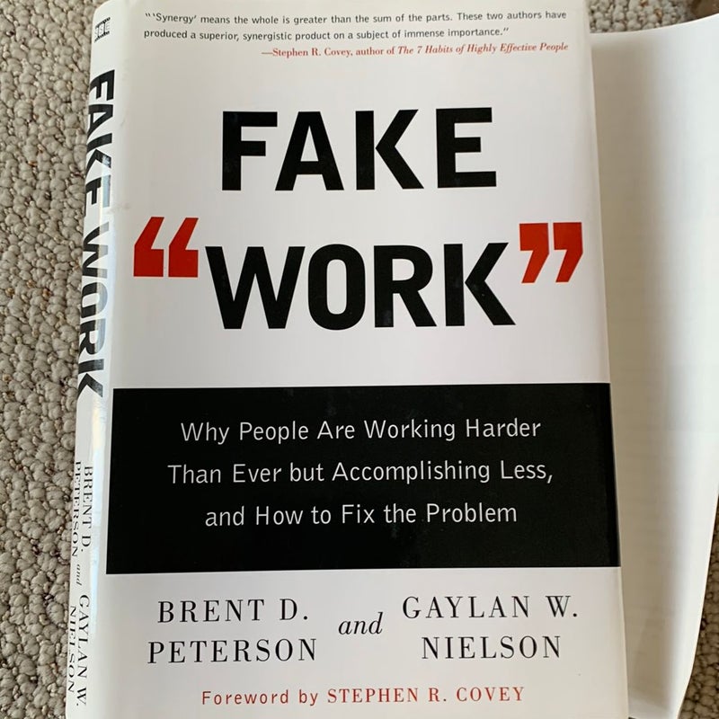 Fake Work by Brent D. Peterson, Paperback | Pangobooks
