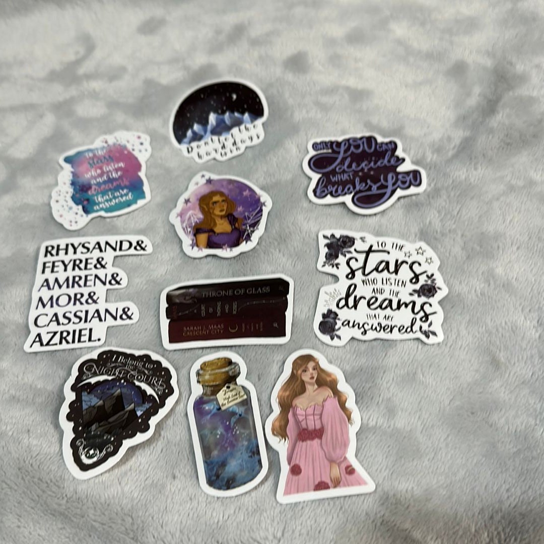 ACOTAR Sticker Bundle. 10 VINYL STICKERS!!! Lot 6 by Sarah J Maas ...