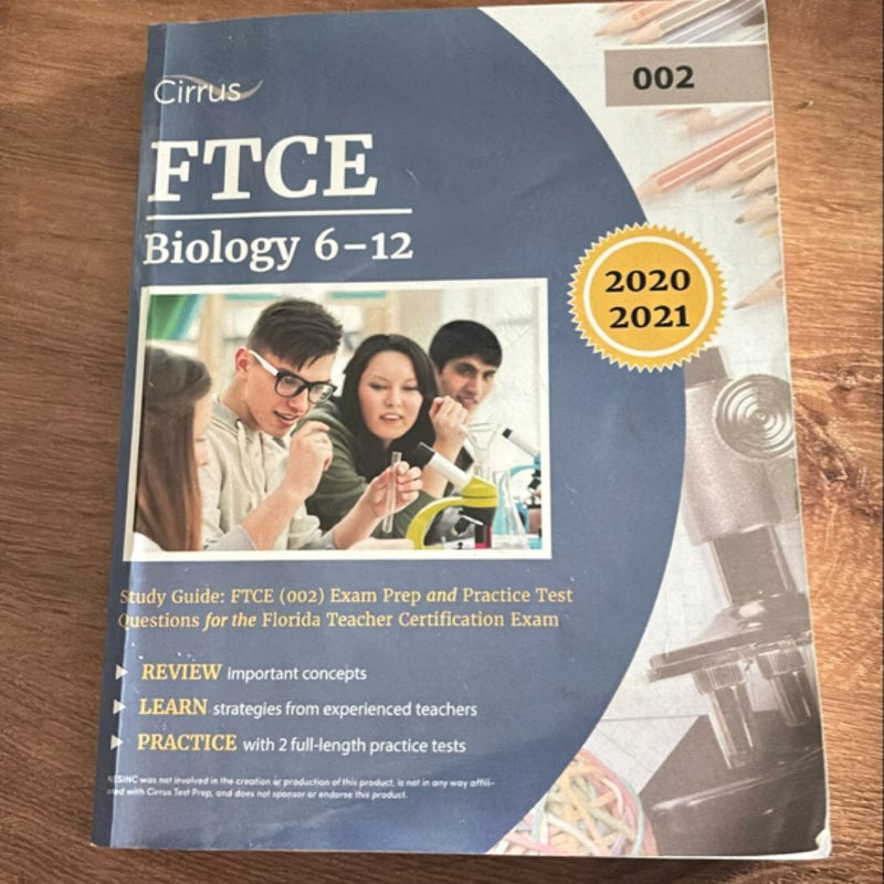 FTCE Biology 6-12 Study Guide by Cirrus Teacher Certification Exam Prep ...