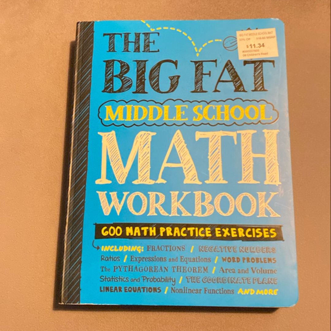 The Big Fat Middle School Math Workbook by Workman Publishing