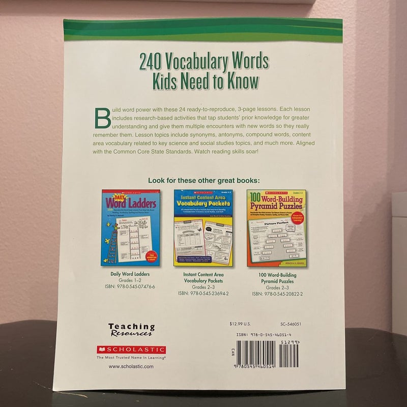 240 Vocabulary Words Kids Need to Know: Grade 2 by Mela Ottaiano