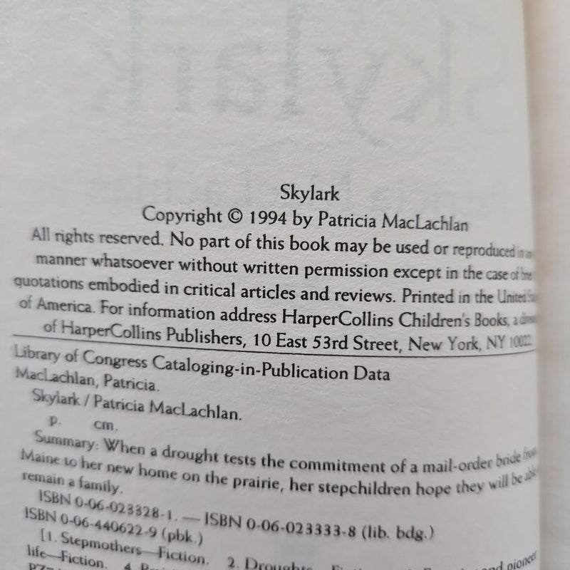 SKYLARK by Patricia MacLachlan, Hardcover | Pangobooks