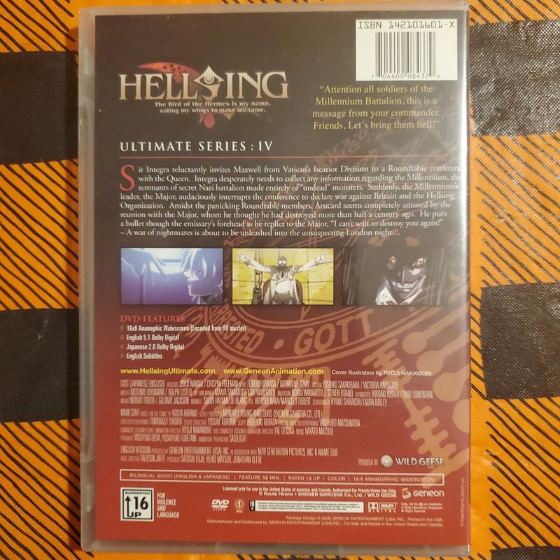 Hellsing Ultimate, Vol. 4 DVD by Geneon, Paperback | Pangobooks
