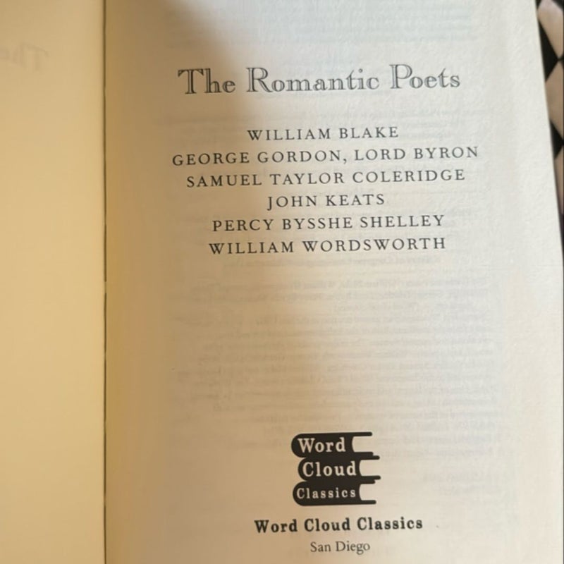 The Romantic Poets by John Keats, George Gordon Byron, Percy Bysshe ...