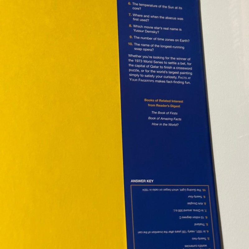 Facts at Your Fingertips by Reader's Digest Editors