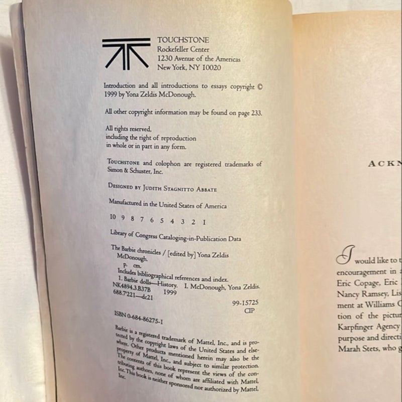 The Barbie Chronicles by Yona Zeldis McDonough