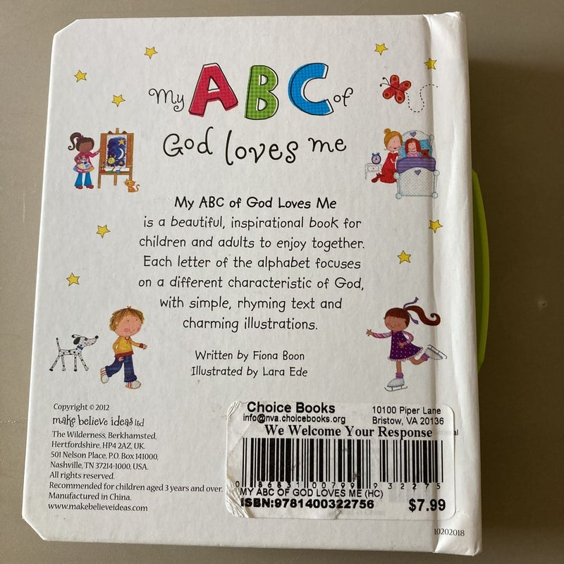 My ABC God Loves Me by Fiona Boon, Hardcover | Pangobooks