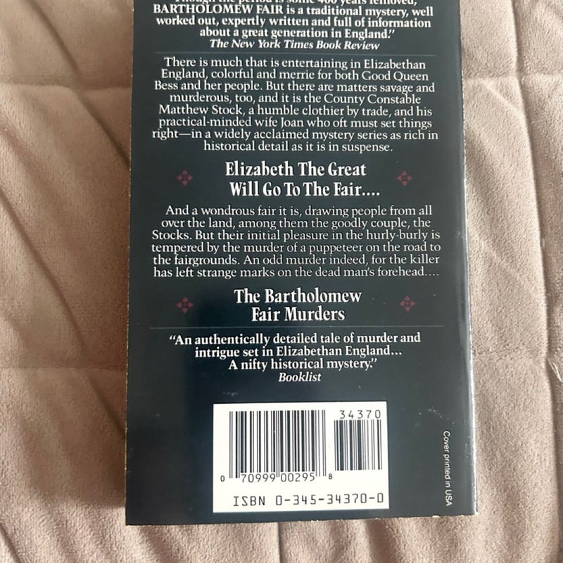 The Bartholomew Fair Murders by Leonard Tourney