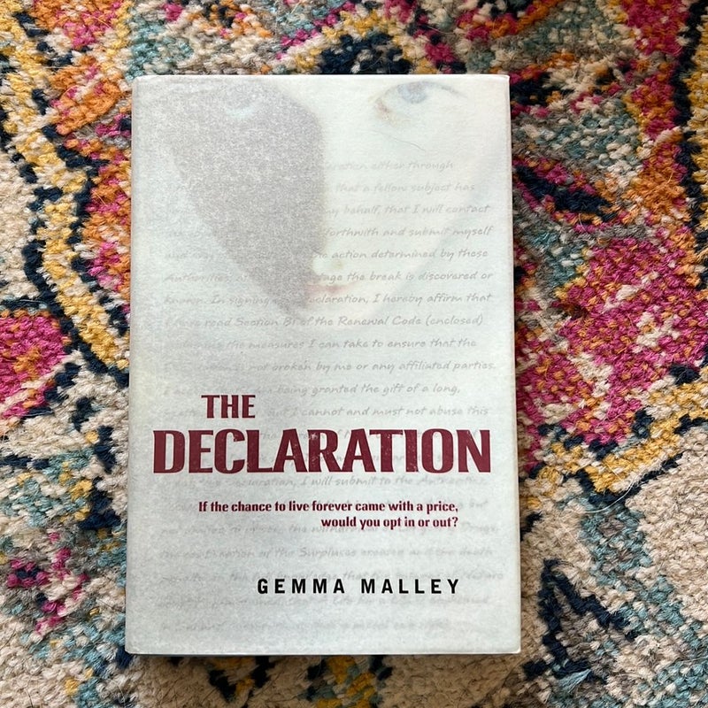 The Declaration by Gemma Malley, Hardcover | Pangobooks
