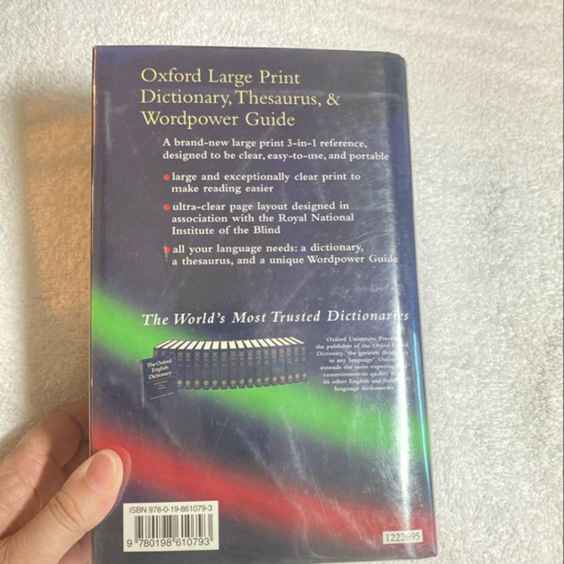 Oxford Large Print Dictionary, Thesaurus, and Wordpower Guide by