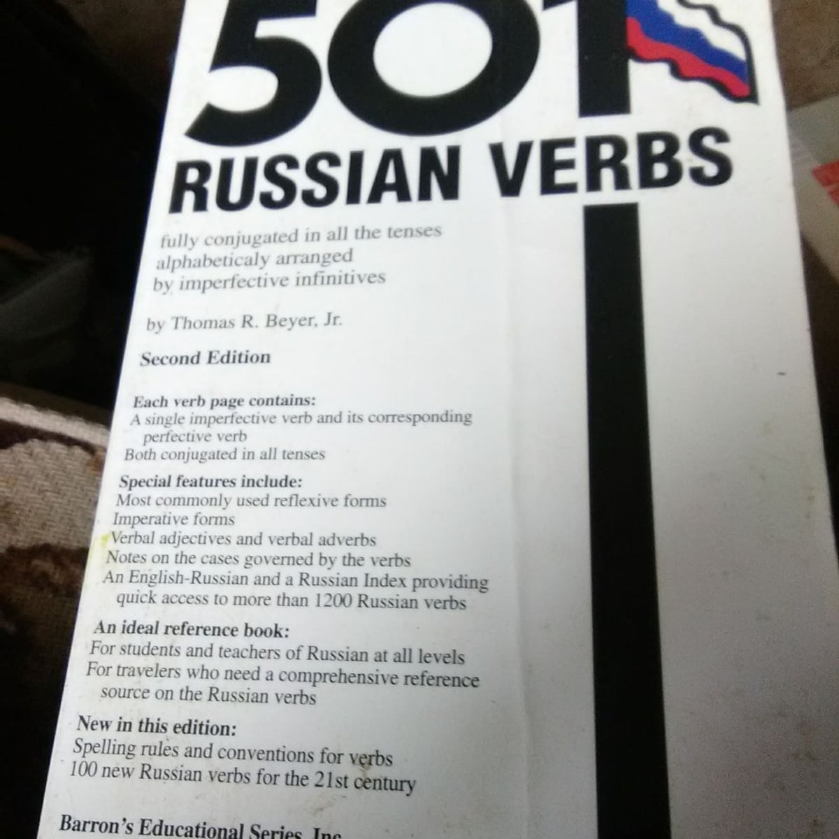 501 Russian Verbs by Thomas R. Beyer