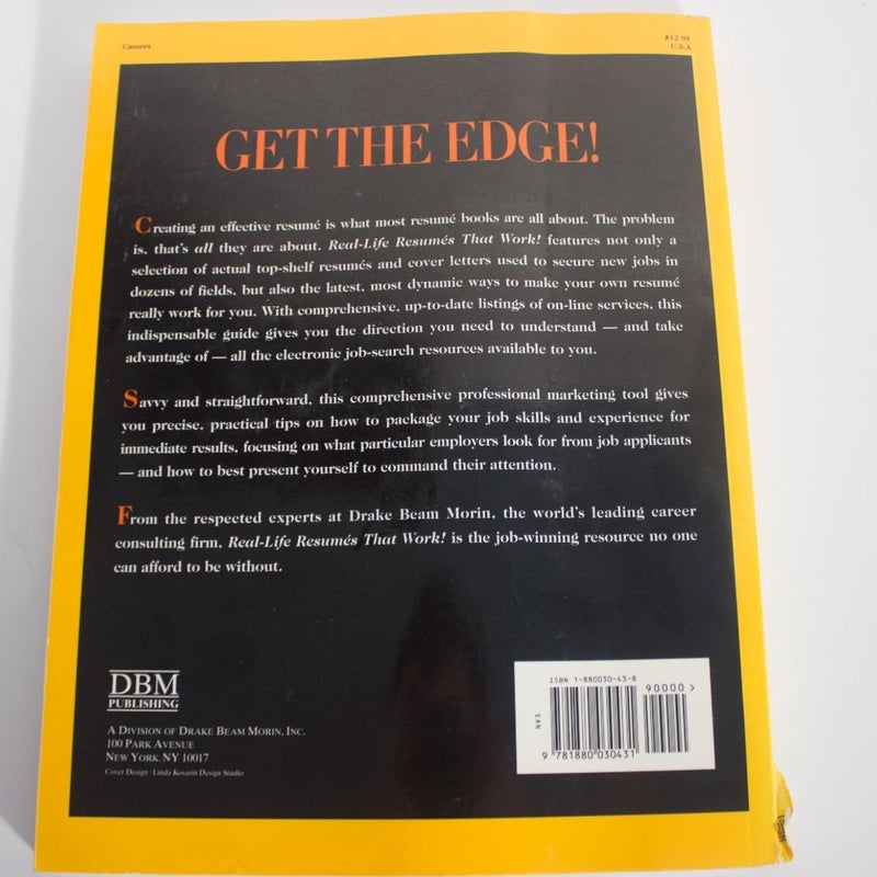 Real-Life Resumes That Work! by Bob Stirling, Pat Morton