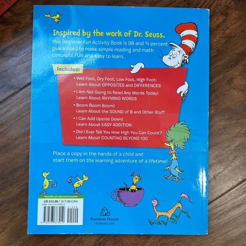 The Dr. Seuss Beginner Fun Activity Book by Seuss