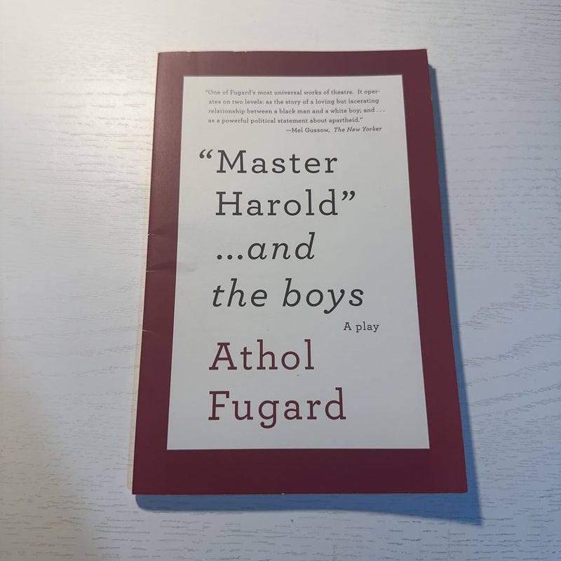Master Harold and the Boys by Athol Fugard, Paperback | Pangobooks