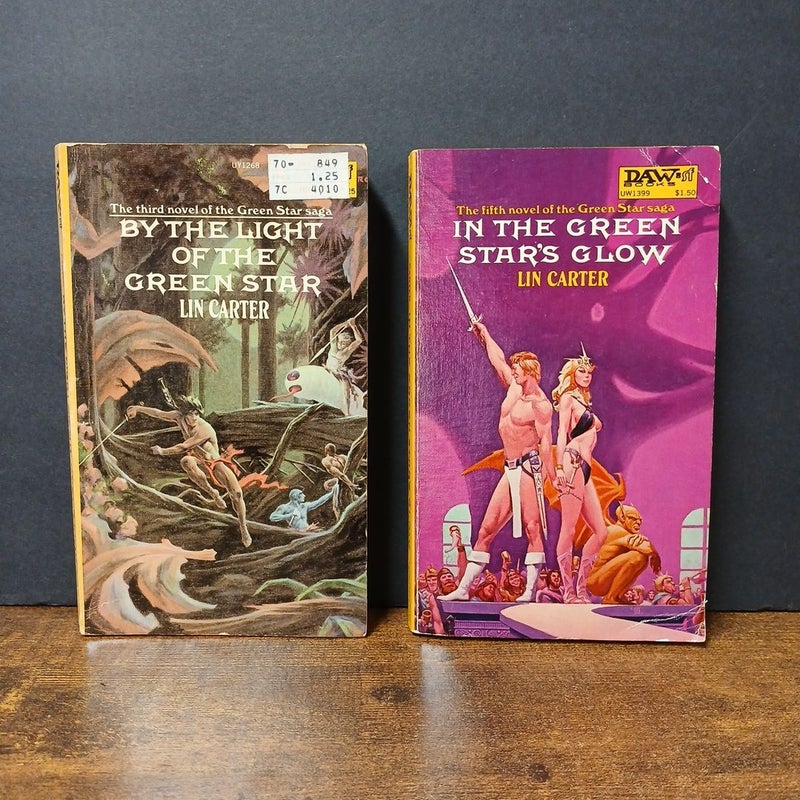 Lot of 2 Lin Carter GREEN STAT SAGA Sci-Fi Fantasy Novels, #3 & #5 by ...