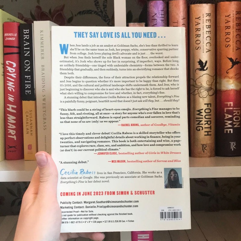 Everything’s Fine (ARC COPY) by Cecilia Rabess, Paperback | Pangobooks