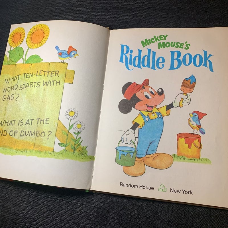 Mickey Mouse Riddle Book by Disney Book Club Staff, Hardcover | Pangobooks