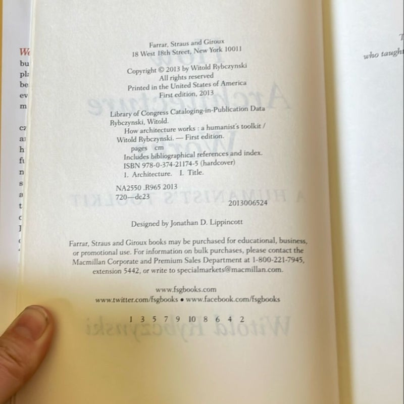 How Architecture Works by Witold Rybczynski