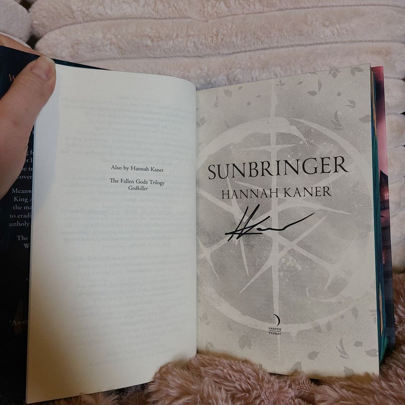 Sunbringer (Signed Waterstones Edition) by Hannah Kaner, Hardcover ...