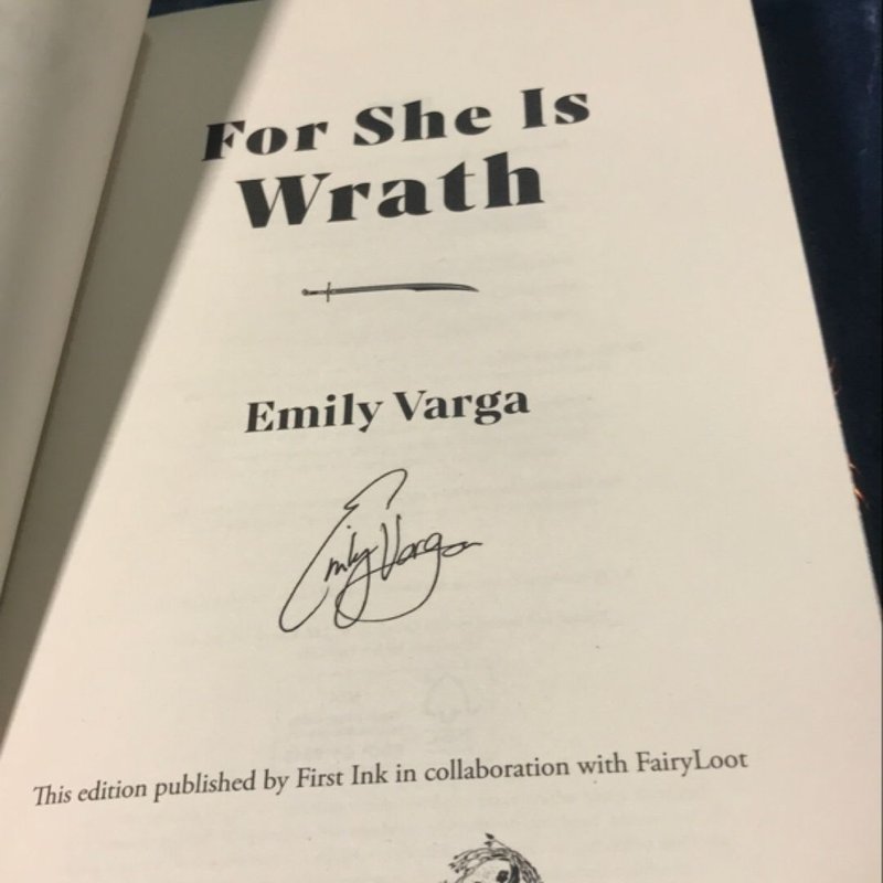 For She Is Wrath SIGNED Fairyloot by , Hardcover | Pangobooks