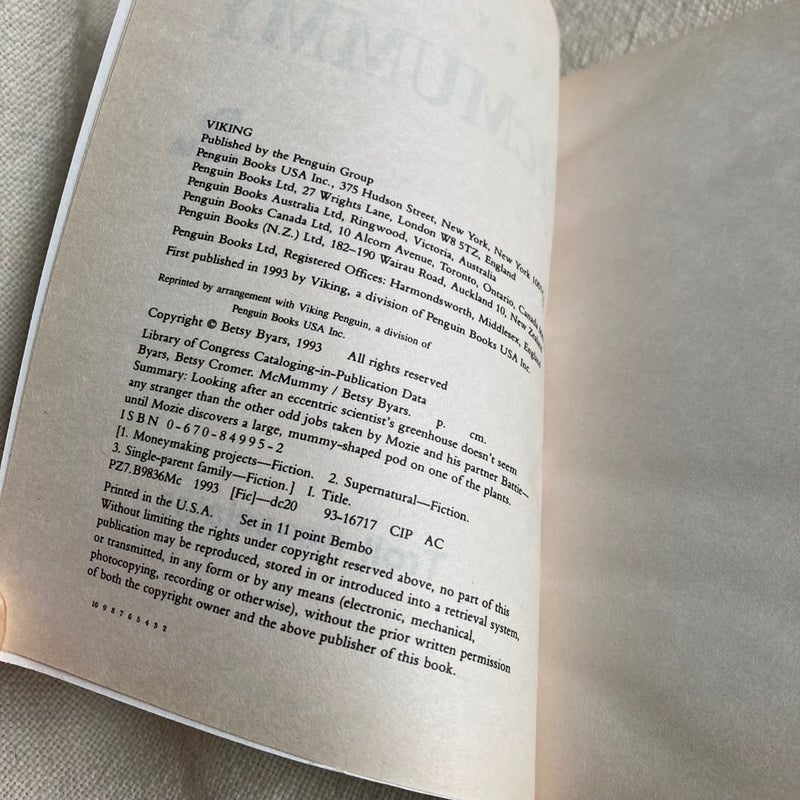 McMummy by Betsy Byars