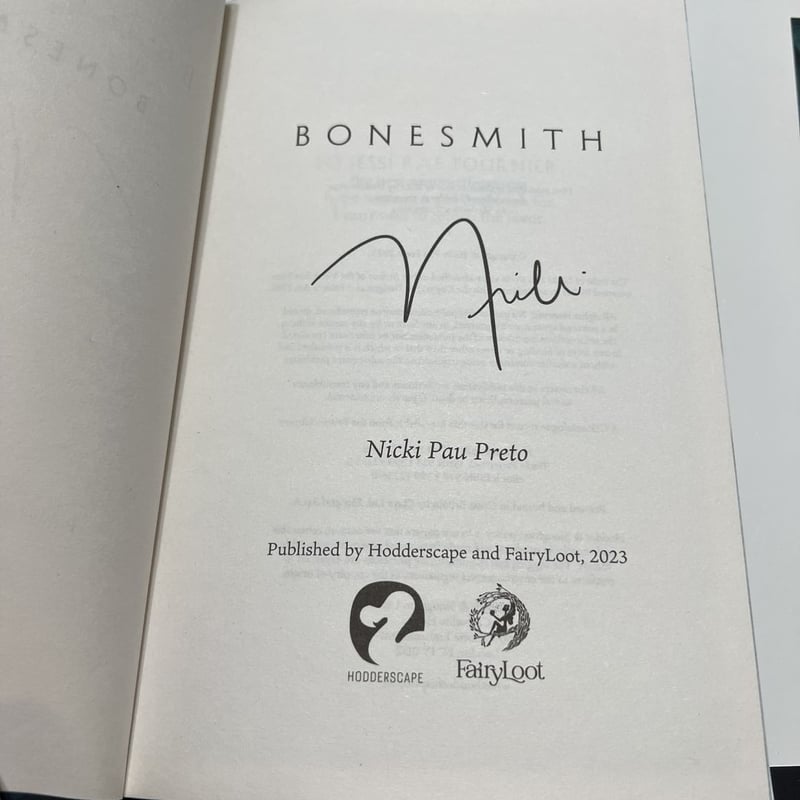 Fairyloot Bone Smith by Nicki Pau Preto, Hardcover | Pangobooks