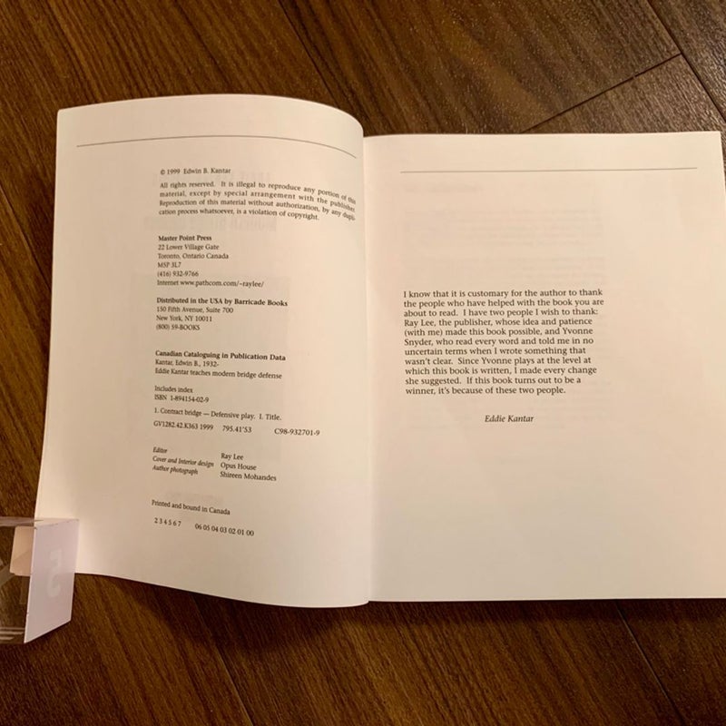 Eddie Kantar Teaches Modern Bridge Defense