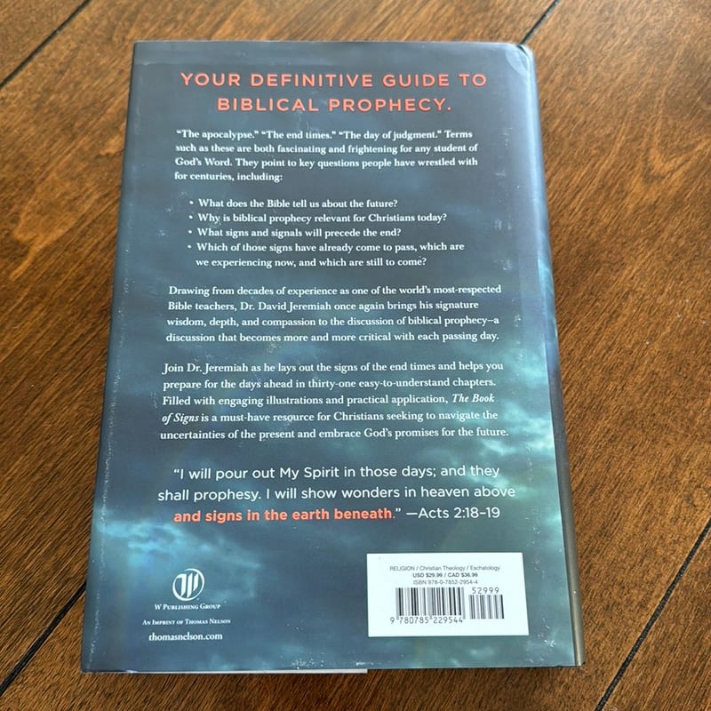 The Book of Signs by David Jeremiah, Hardcover | Pangobooks