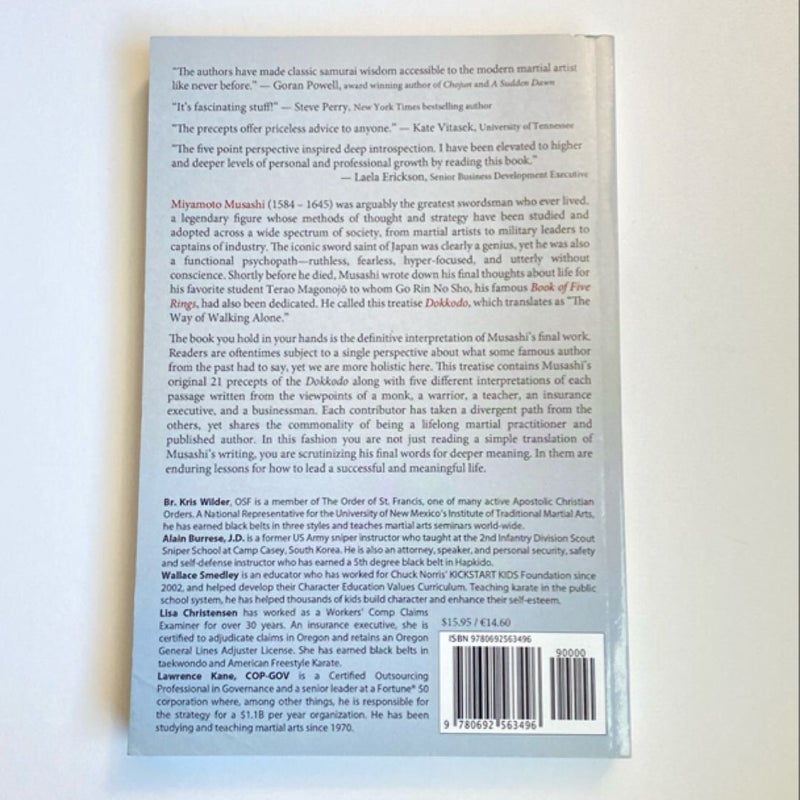 Musashi's Dokkodo (the Way of Walking Alone) by Miyamoto Musashi, Alain ...