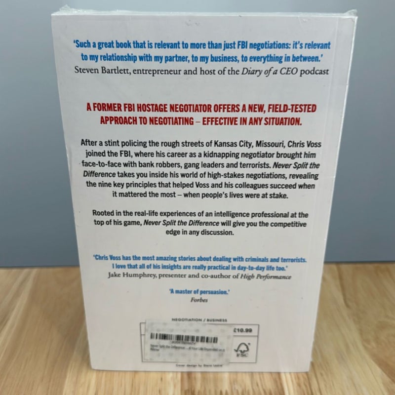 Never Split the Difference by Chris Voss, Tahl Raz