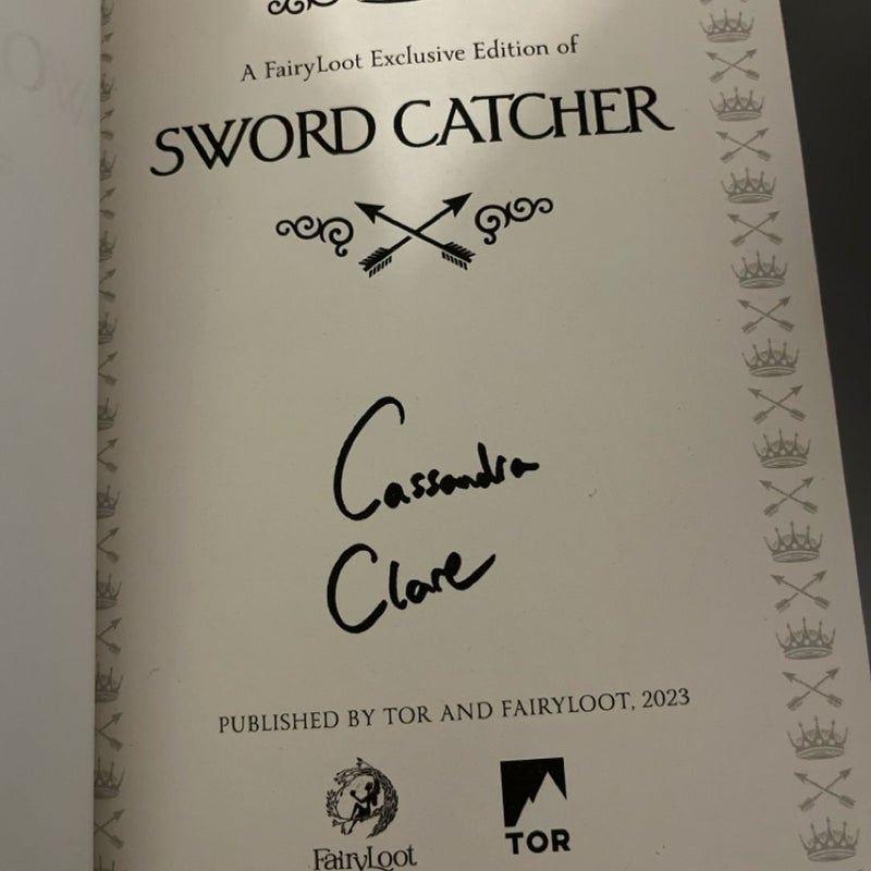 Sword Catcher fairyloot edition - no bookmark ribbon by Cassandra Clare ...