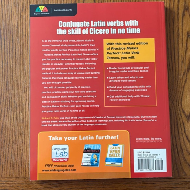 Practice Makes Perfect Latin Verb Tenses, 2nd Edition by Richard Prior