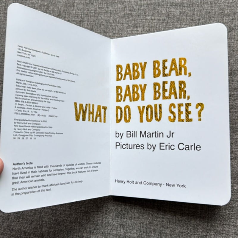 Baby Bear, Baby Bear, What Do You See? Board Book by Bill Martin