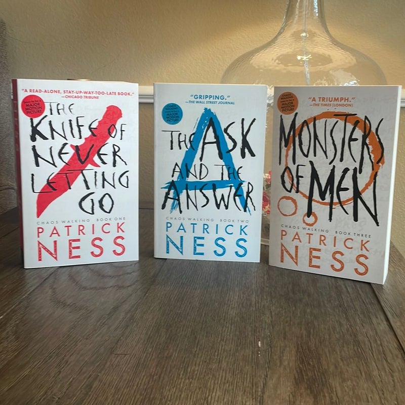 Chaos Walking Trilogy BUNDLE - The Knife of Never Letting Go, The Ask ...