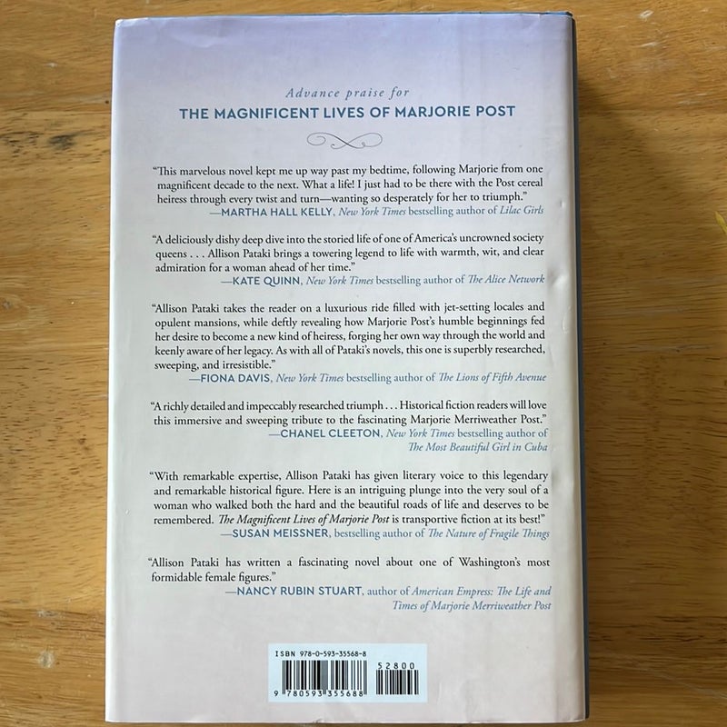 The Magnificent Lives of Marjorie Post by Allison Pataki, Hardcover ...