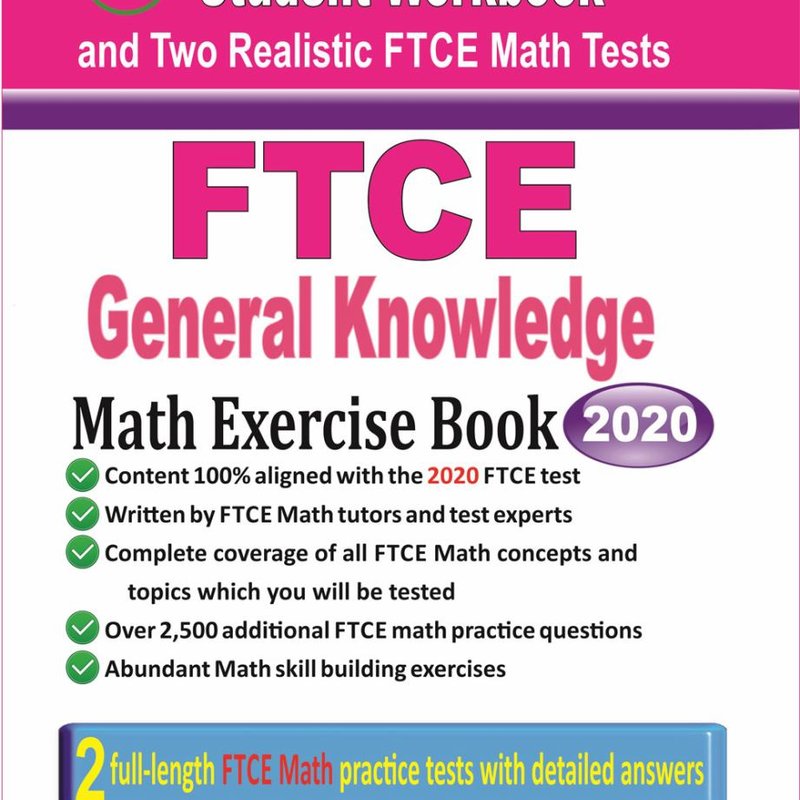 FTCE General Knowledge Math Exercise Book by Reza Nazari, Ava Ross